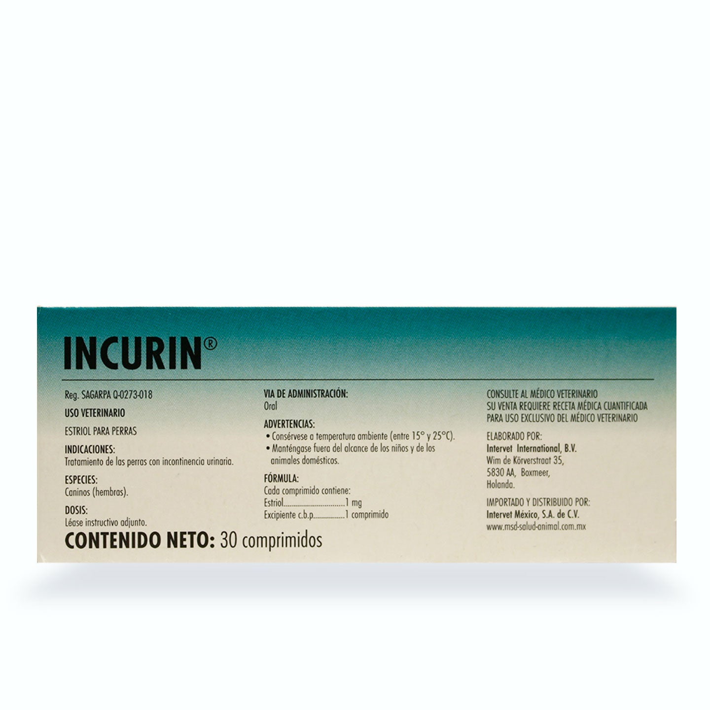 Hormonal Incurin 30 Tabletas – TayPets