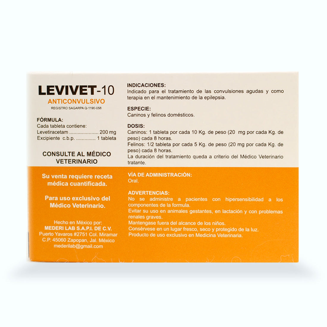Anticonvulsivo Levivet Caja 30 Tabletas – TayPets